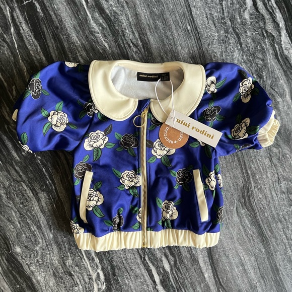 Mini Rodini | Jackets & Coats | Mini Rodini Puff Sleeve Track Jacket 45 ...